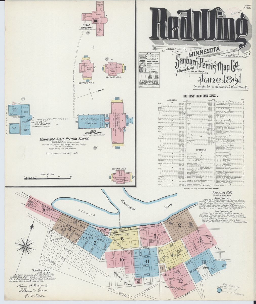 Red Wing, Minnesota (1891) — Sanborn Fire Insurance Map | Sanborn Fire ...