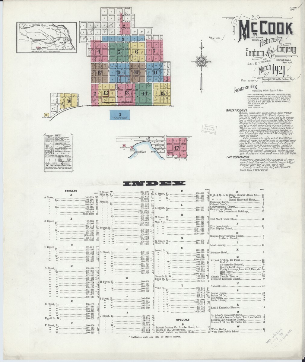 Mccook, Nebraska (1921) — Sanborn Fire Insurance Map | Sanborn Fire ...